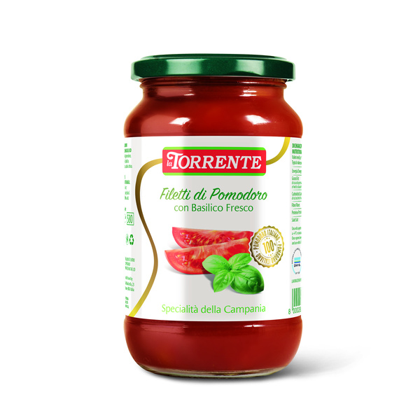 Řezy rajčat S.Marzano s bazalkou 530g