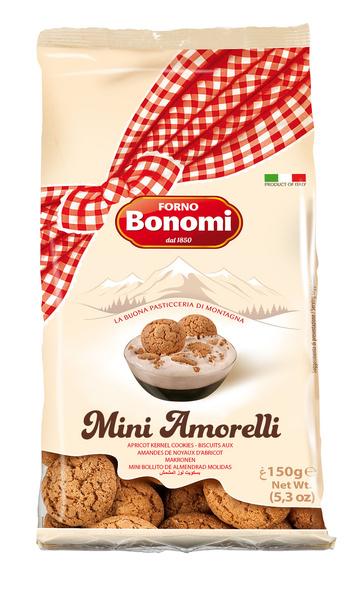 Mini Amorelli - mini amaretti z meruňkových jader BONOMI 150g
